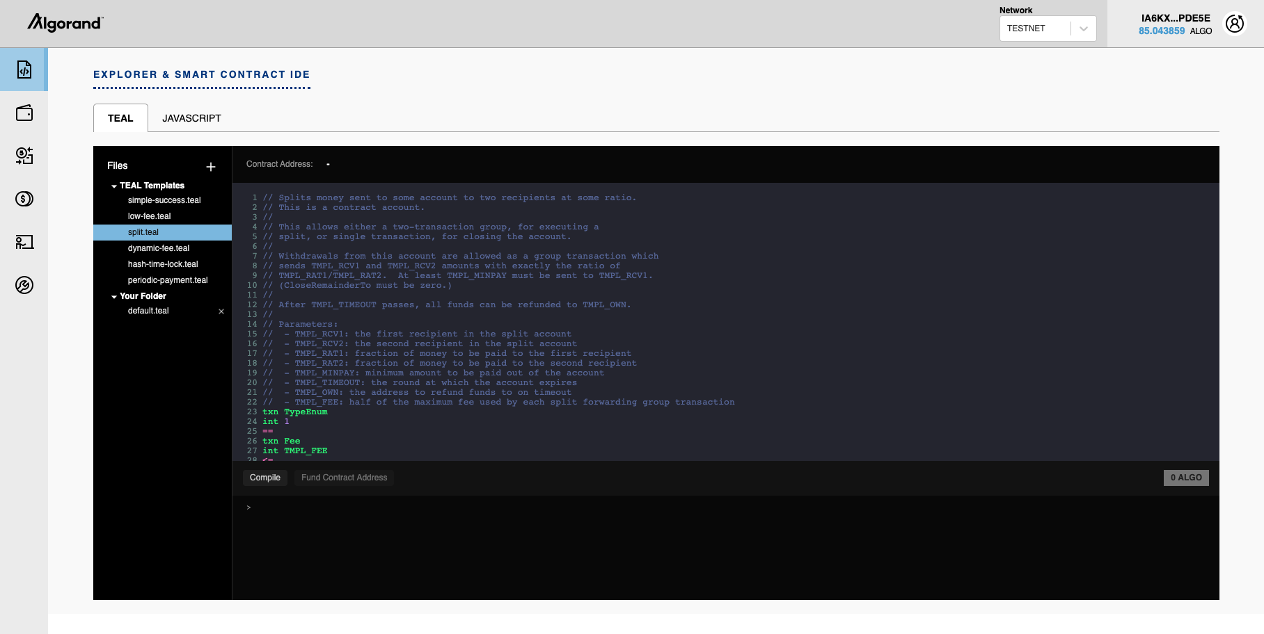 Making Development Easier with Algorand IDE Playground | Algorand Developer Portal